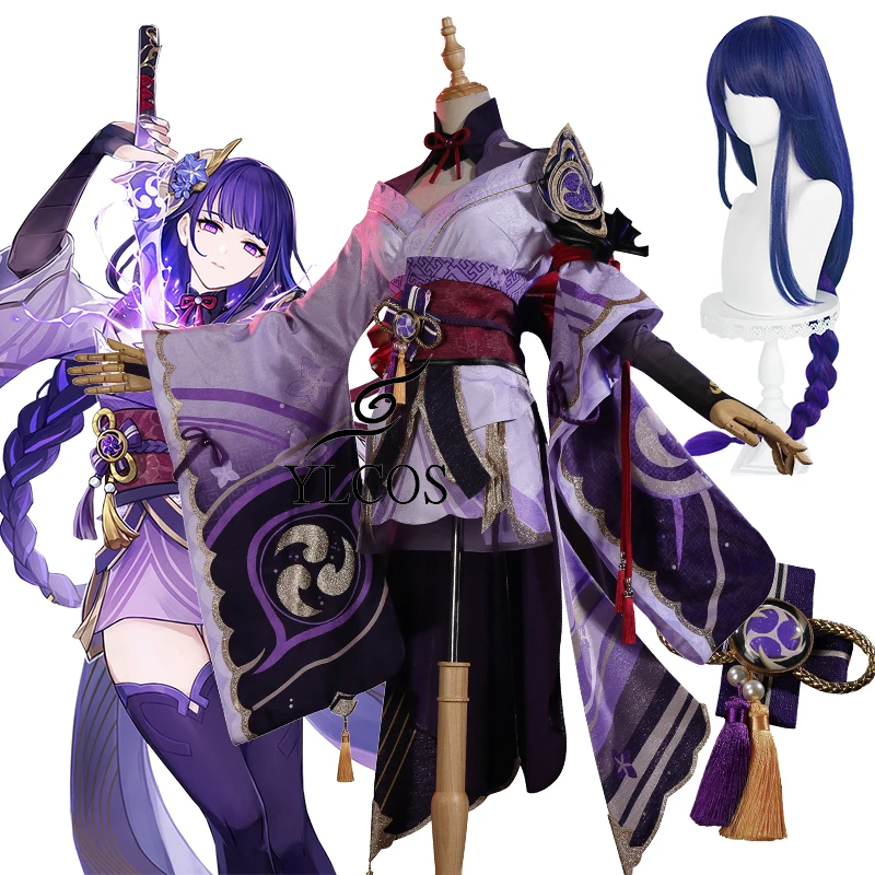 Traje-de-Cosplay-Raiden-Shogun-Baal-para-mujer-vestido-de-uniforme-de ...