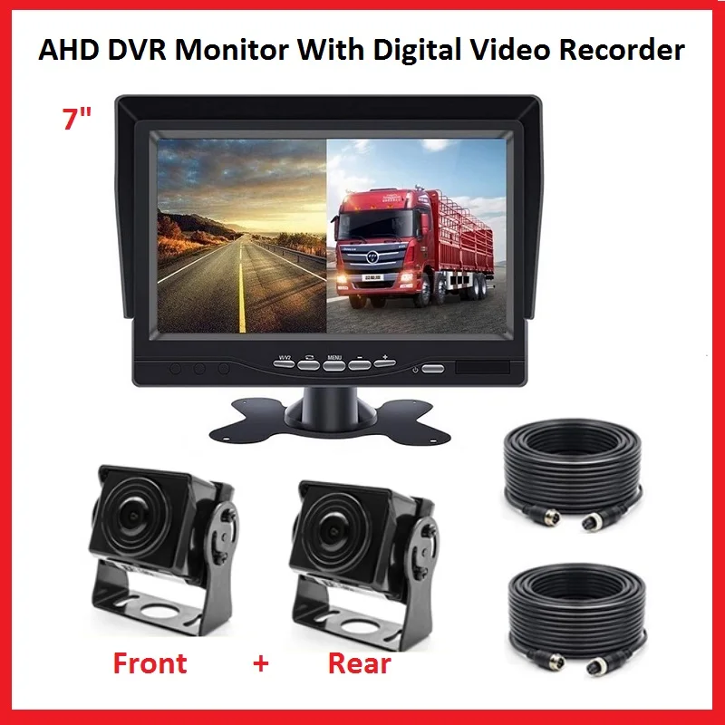 7inch-2CH-Split-Screen-Rear-Camera-Vehicle-DVR-Recorder-Monitor-With ...