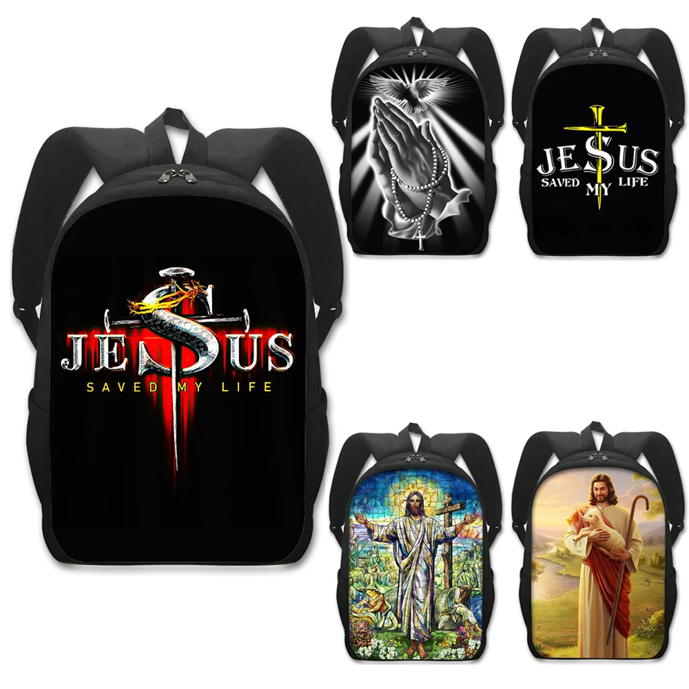Jesus-Save-My-Life-Backpack-Christianity-God-Believers-Rucksack ...