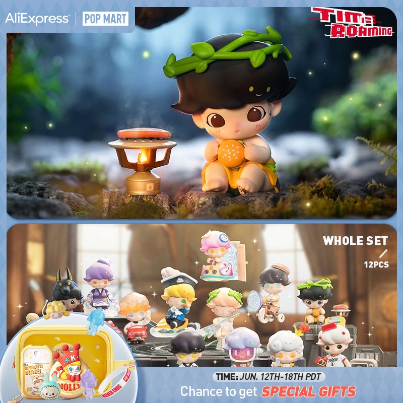 POP MART Dimoo Time Roaming Series กล่องลึกลับ1PC/12PCS มาใหม่ล่าสุด ...