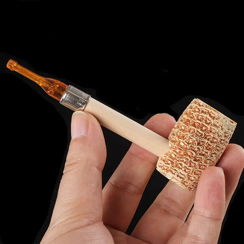 Corn-Tobacco-Pipe-Medium-Lengthened-Straight-Cigarette-Pipes-Smoking ...