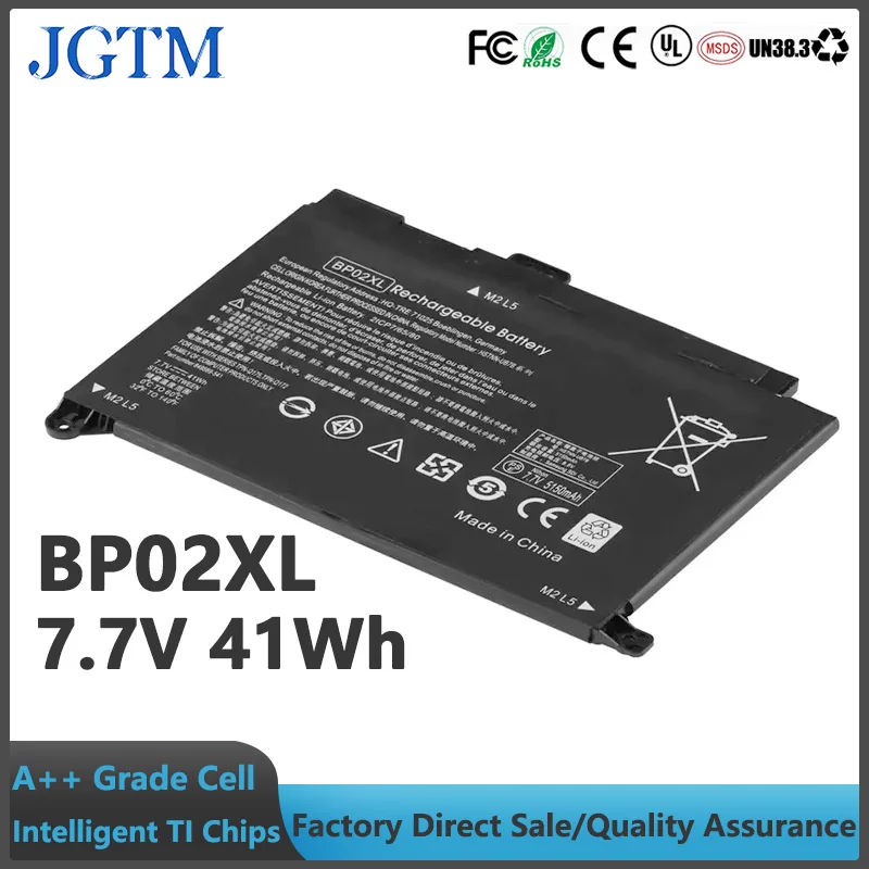 BP02XL 7.7V 41Wh Laptop Battery For HP Pavilion Laptop 15-AU 15-AW ...