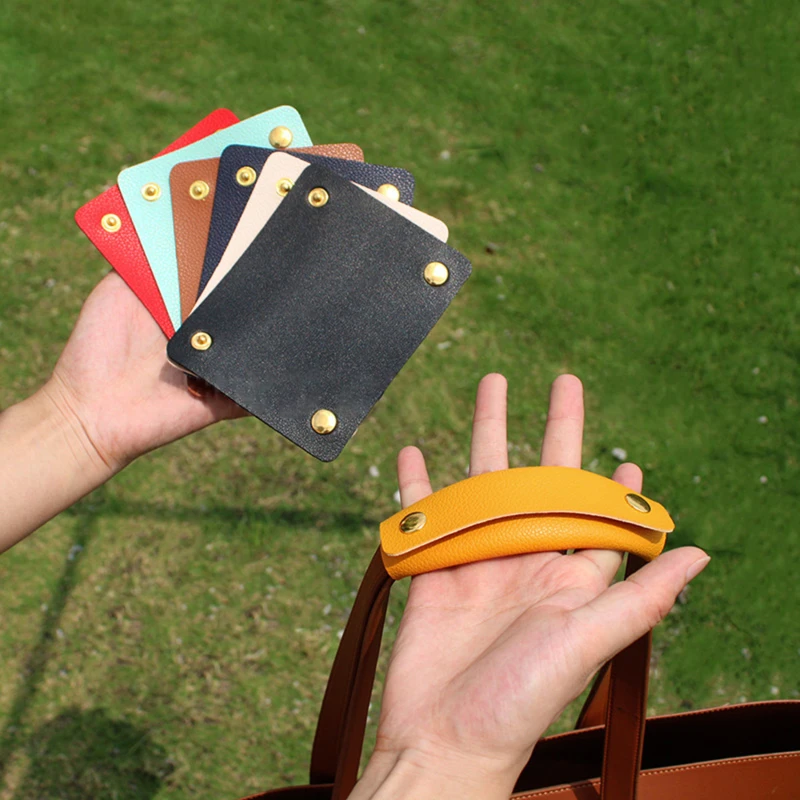 2-Pcs-Leather-Grip-Protector-Cover-PU-Handbag-Handle-Wrap-Saddle-Clasp ...