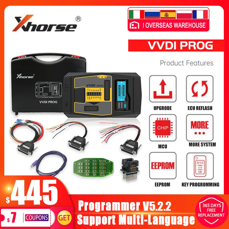 Original xhorse vvdi prog programador v5.2.2 vvdi programador ferramenta chave automática ...