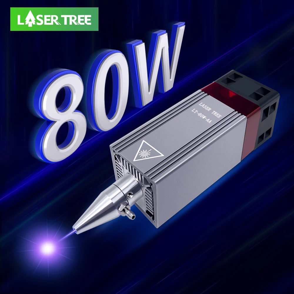 Laser Tree 80w Laser Module With Air Assist 450nm 40w Ttl Laser Head