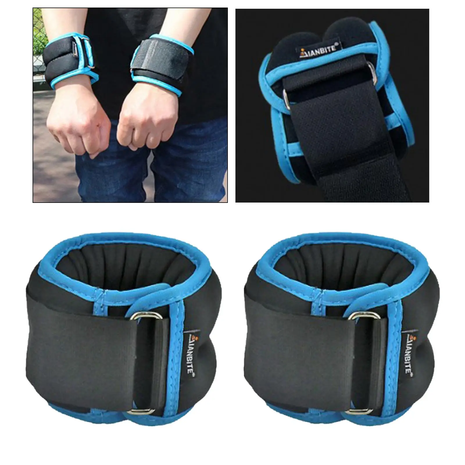 Adjustable Wrist Ankle Weights Pair 1Kg 2Kg 3Kg Wrist Arm Leg Muscle ...