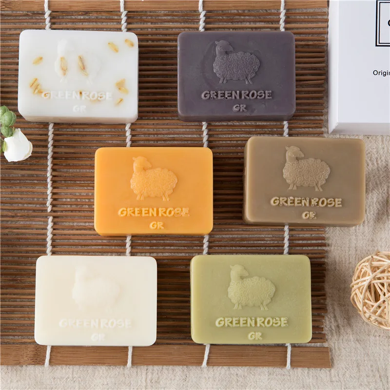 Green-Rose-100-natural-Goat-Milk-Soap-organic-goat-soap-Facial-Soap-Oil ...