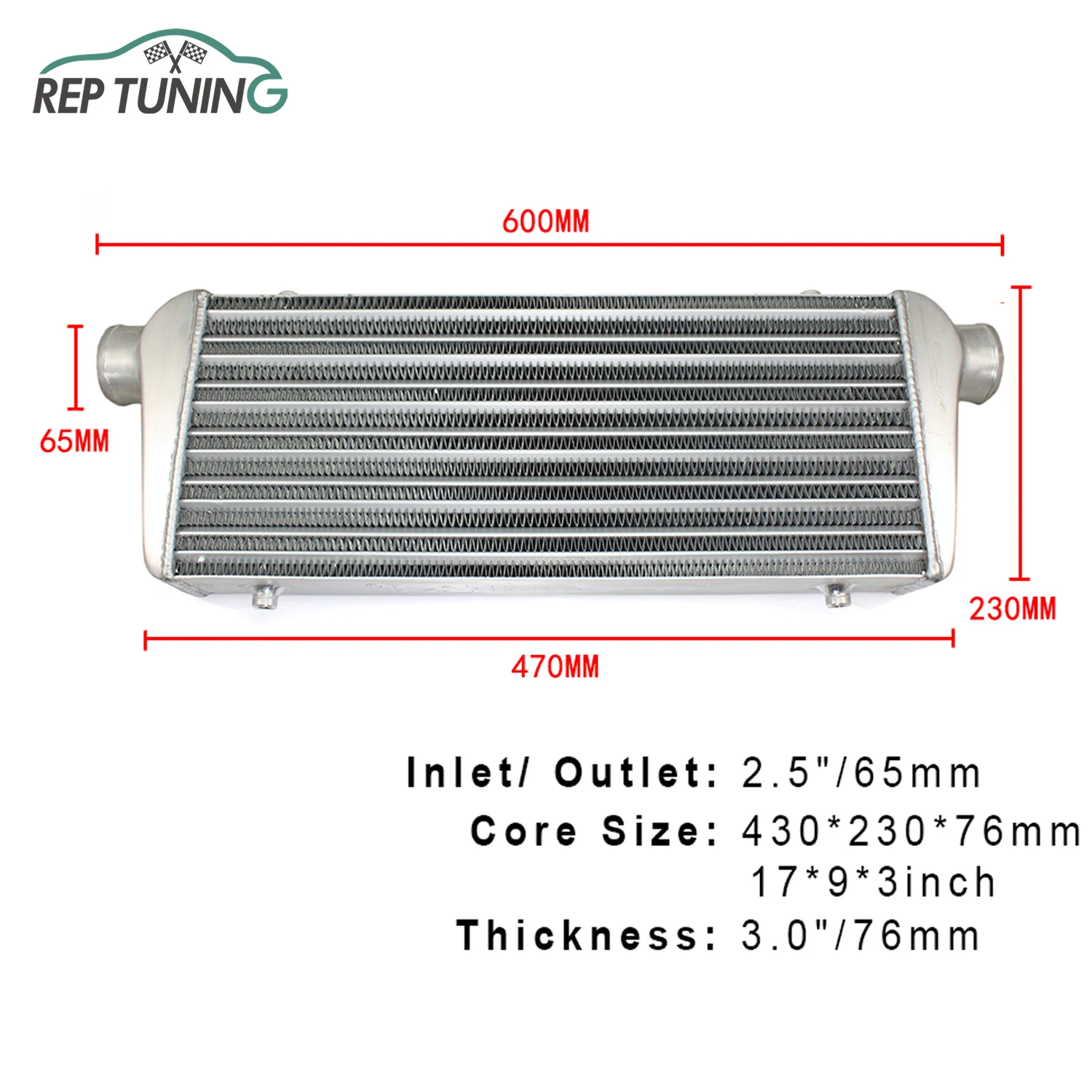 Intercooler-Cooling-Systems-Radiator-Universal-Car-Oil-Radiator-65mm-ID ...