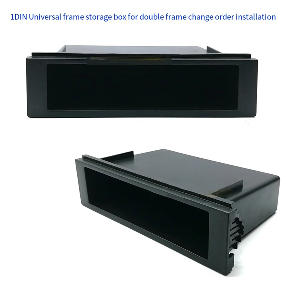 1pcs Universal Car Double 1 Din Dash Cup Holder Storage Box Plastic for ...