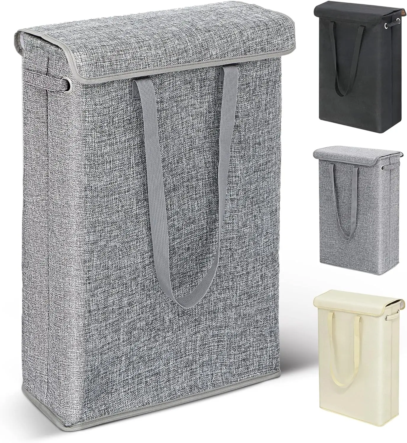45L-Thin-Laundry-Basket-with-Cover-Dirty-Clothes-Storage-Baskets-Multi ...