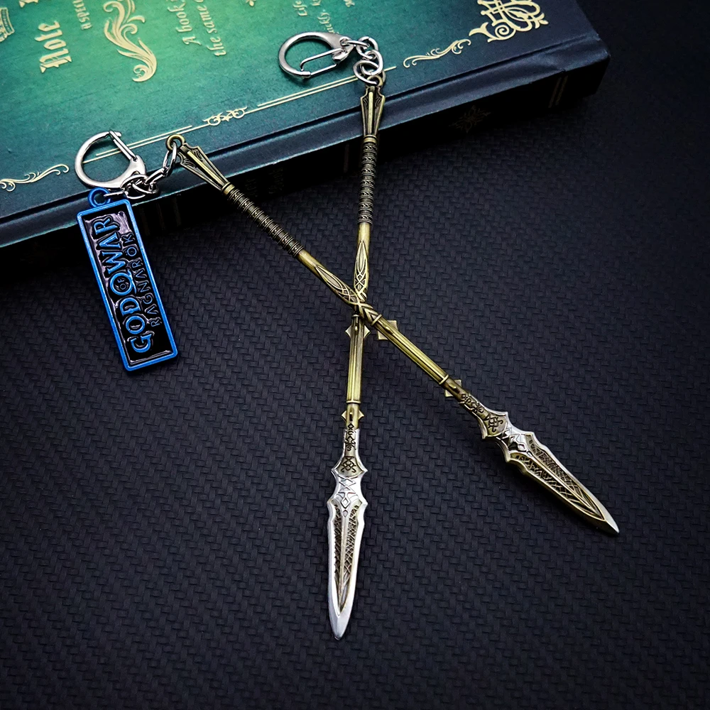 God of War 5 Ragnarok Keychain Draupnir Spear Key Chain Kratos Weapon ...
