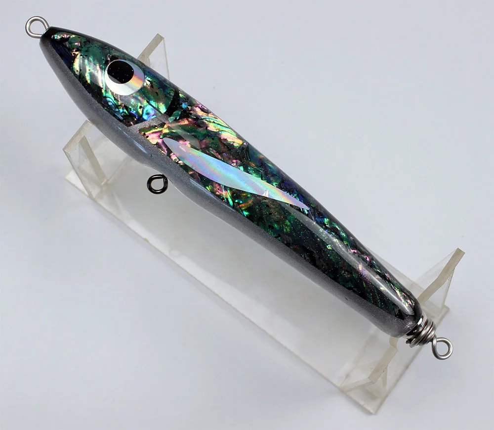 Blue fish Carpenter Wood Floating Popper Stickbait Fishing Lure for ...