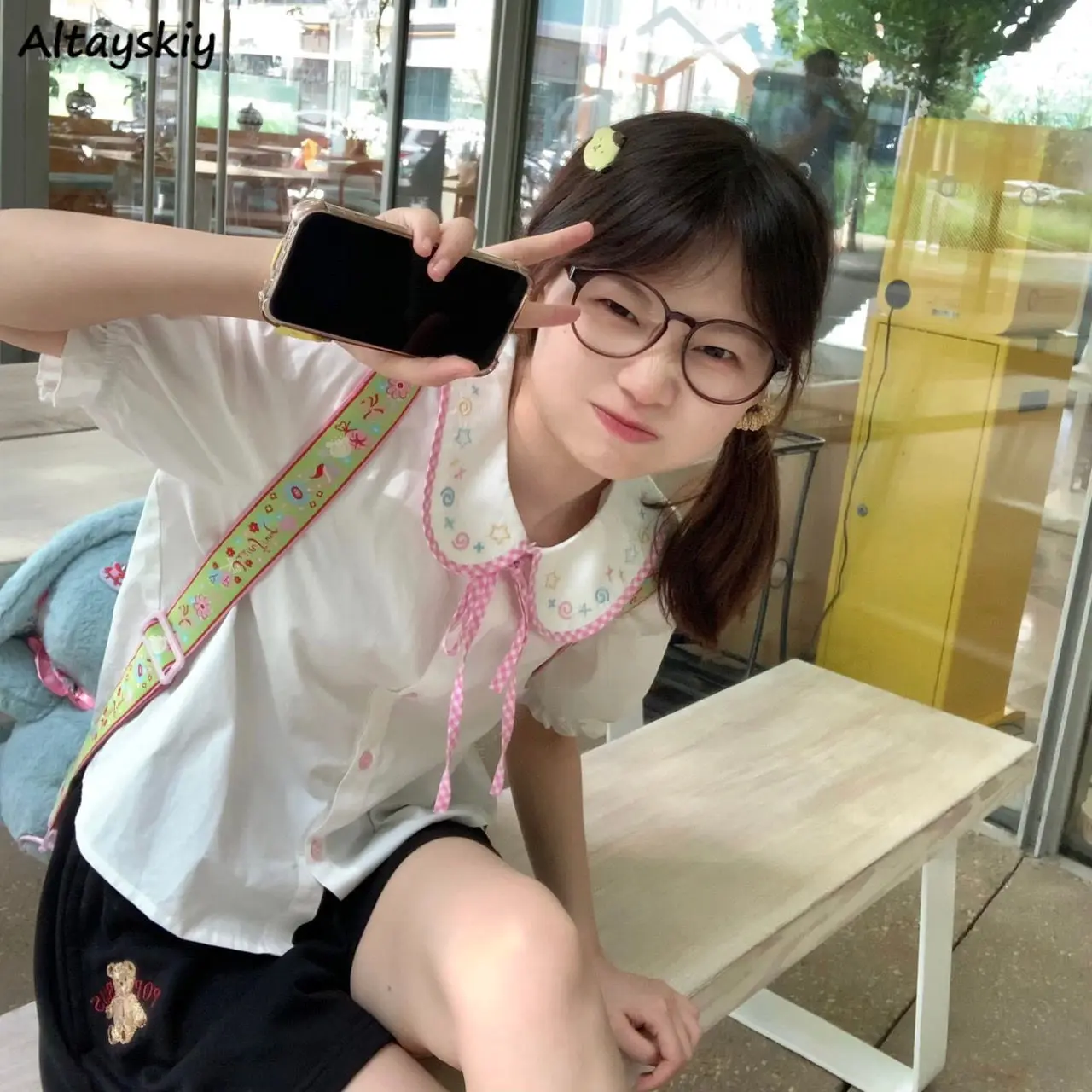 Women-Shirts-Sweet-Embroidery-Button-up-Cute-Streetwear-Basic-Clothing ...