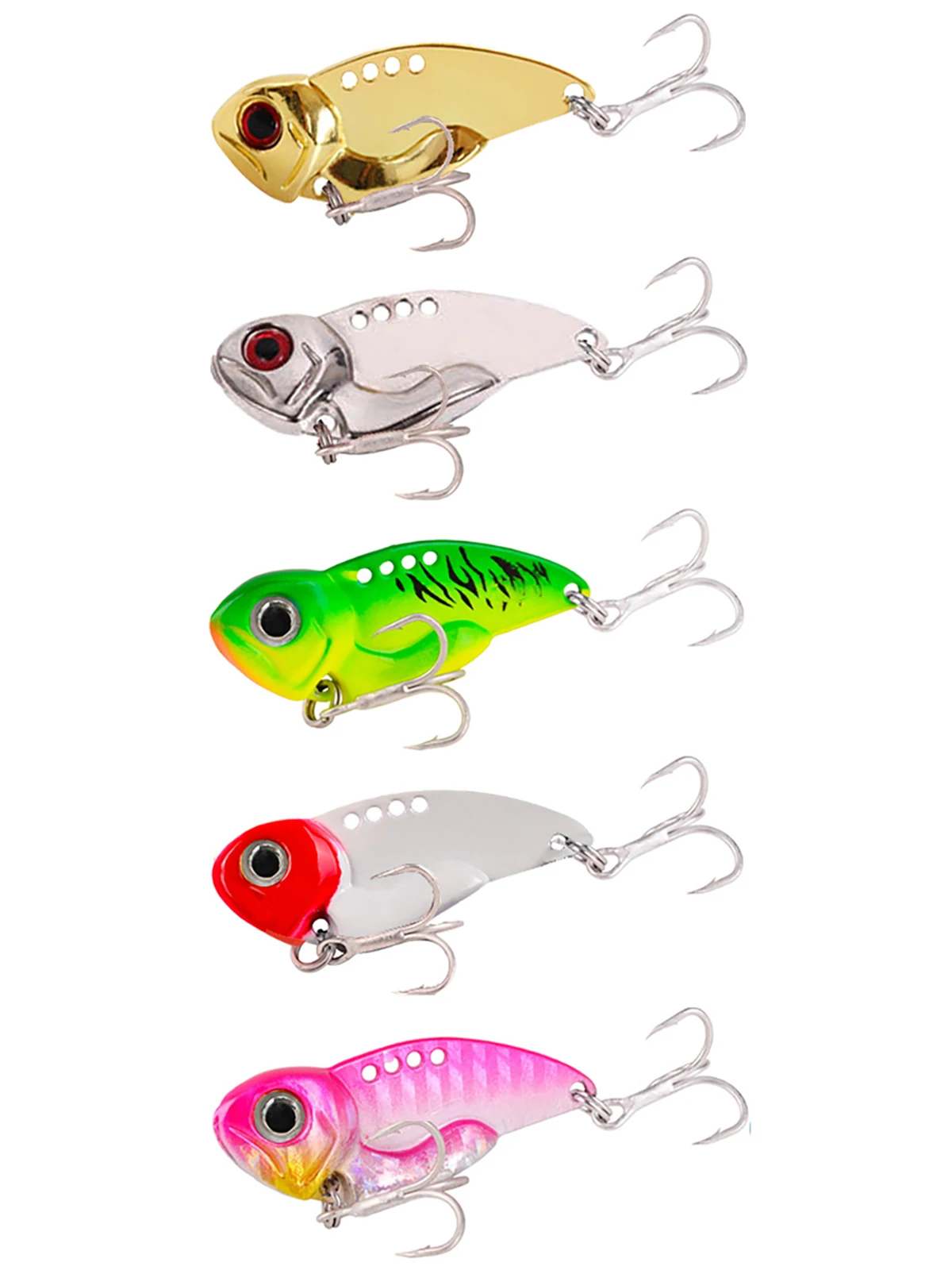 10g-14g-20g-VIBRATION-Fishing-Lure-Treble-Hook-5-Pack-VIB-Metal-Jig ...