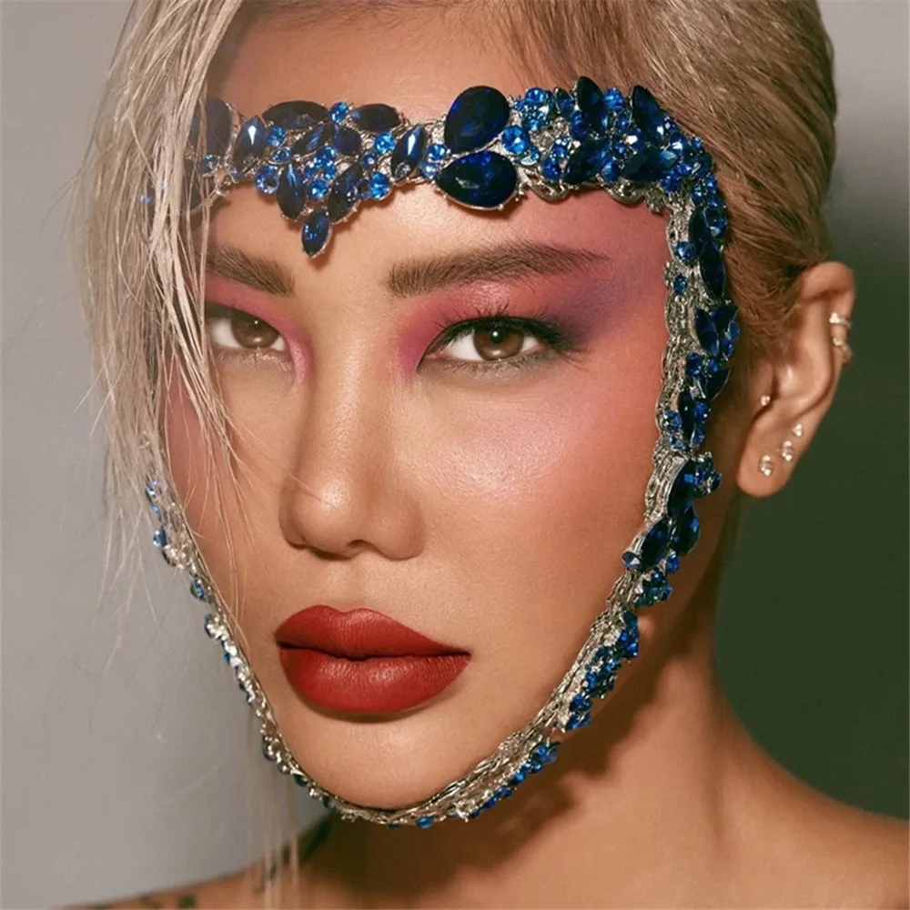 2022-Novelly-Rhinestone-Around-The-Face-Masquerade-Mask-Decoration-for ...