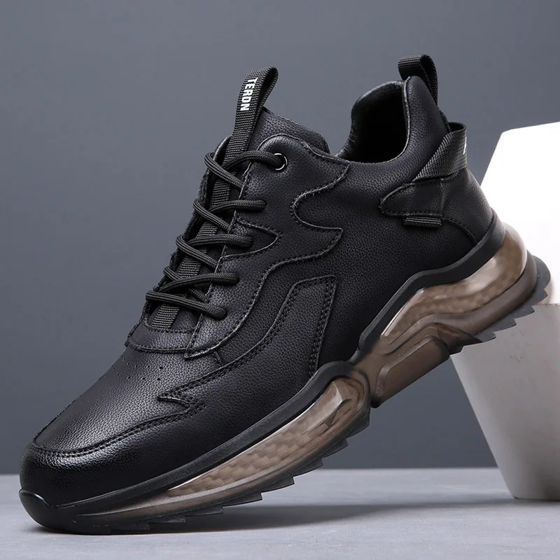 Sports and Casual Leather Shoes Men's 2026 Autumn New Breathable Thick ...