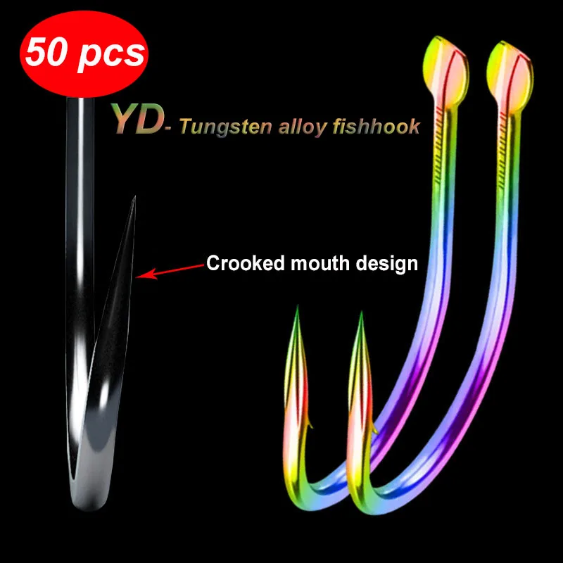 50pcs-fishing-equipment-YD-seven-color-double-groove-tungsten-steel-tip ...