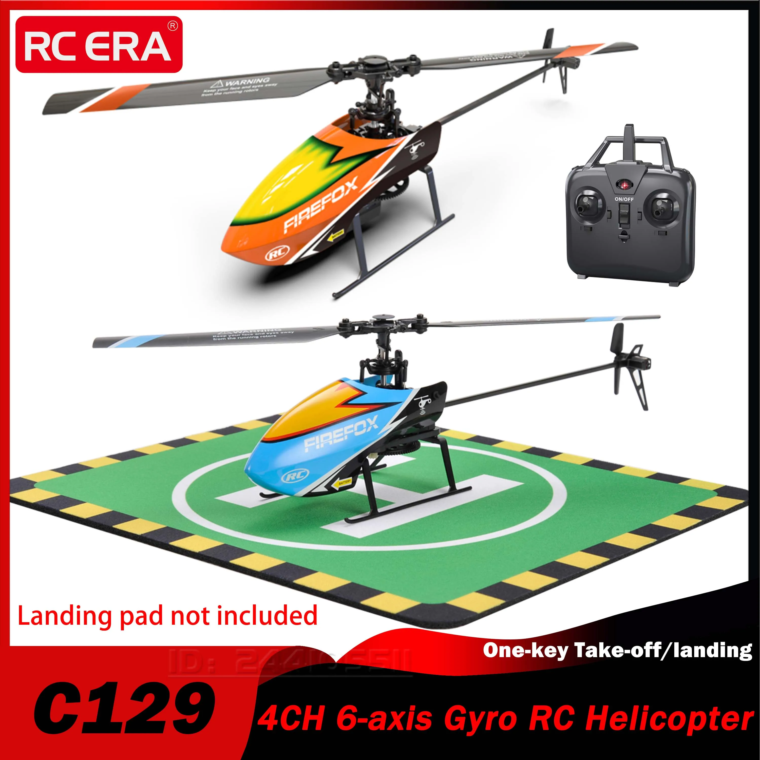 C129 RTF 4CH RC Helicopter 6-axis Gyroscope One-key Take-off/landing 6G ...