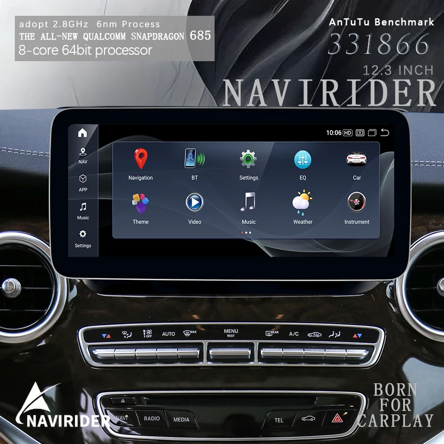 Snapdragon-685-Android-Qled-Screen-For-Mercedes-Benz-V-Class-W447-V260 ...