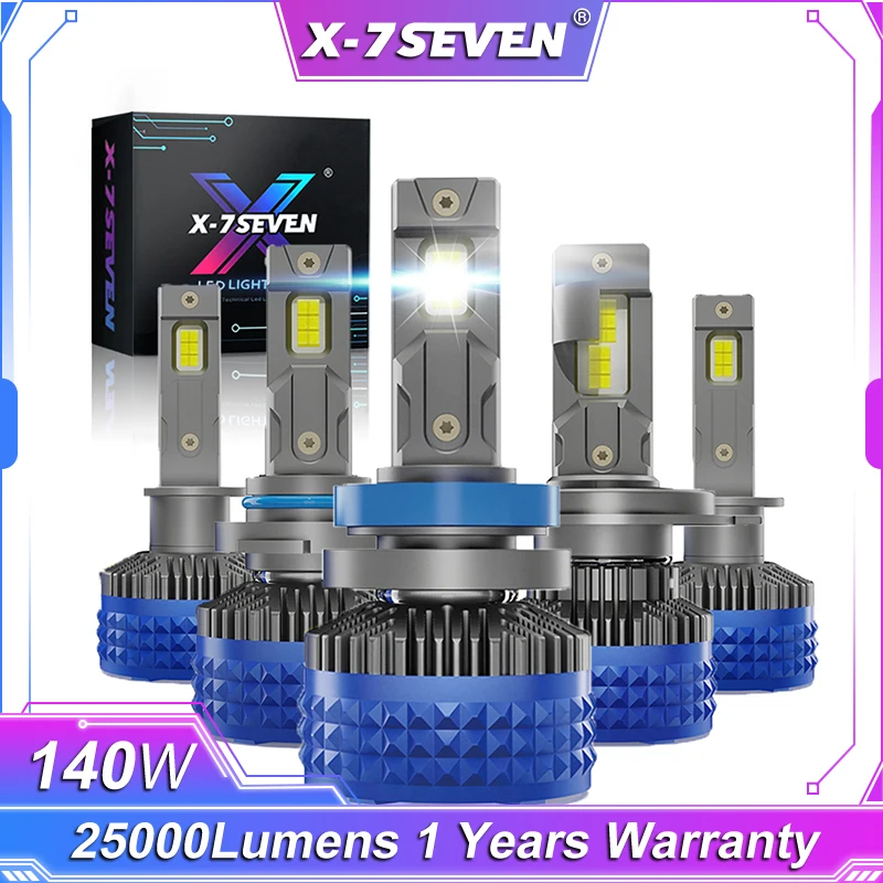X-7SEVEN-X-ULTRA-Pro-140W-25000LM-CANBUS-6500K-LED-Headlight-Bulb-For ...