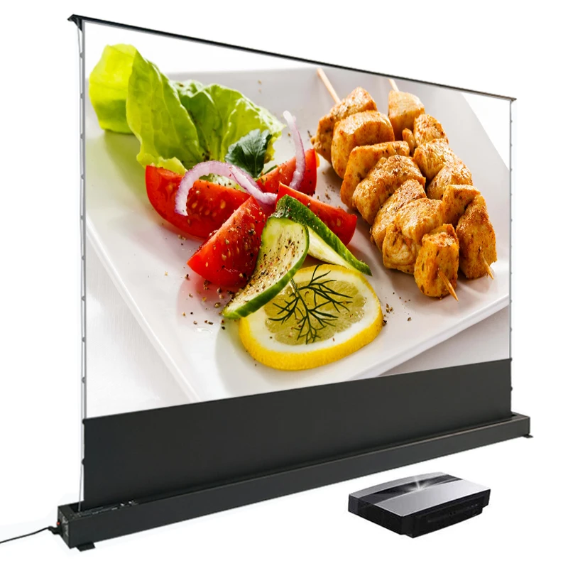 S-Pro-Motorized-Floor-Rising-Projector-Screen-quarto-pequeno-espa-o ...