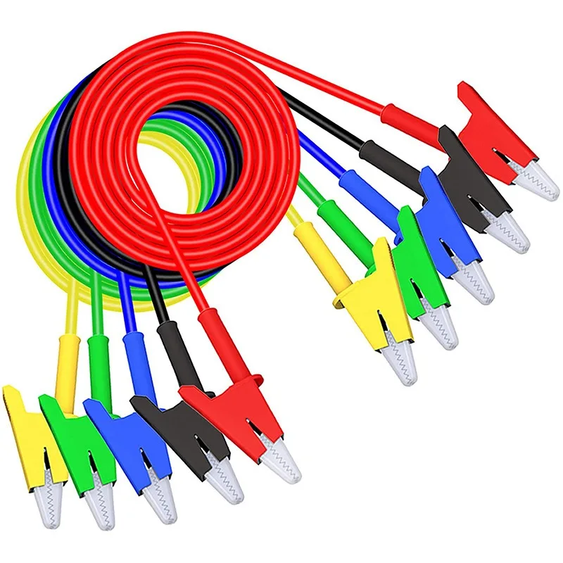 Dual-Alligator-Clip-Test-Lead-1M-Wire-Heavy-Duty-Crocodile-Clips-15cm ...