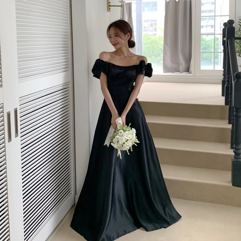 SONDR-Off-Shoulder-Korea-Evening-Dress-Custom-Made-Outdoor-Black ...