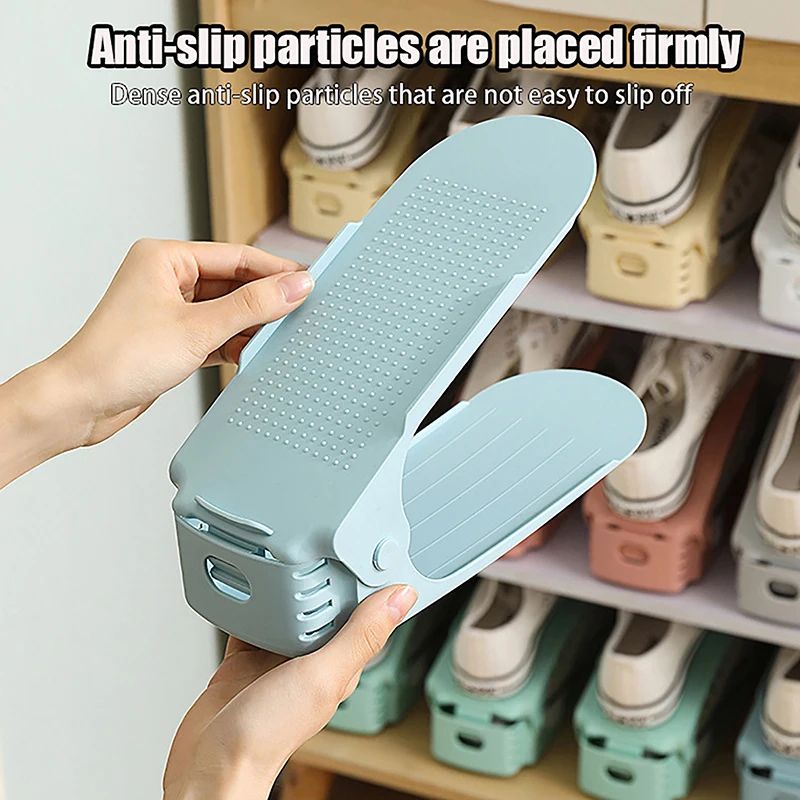 Adjustable Storage Double Thickened Shoe Rack Layered Shoe Tray ...