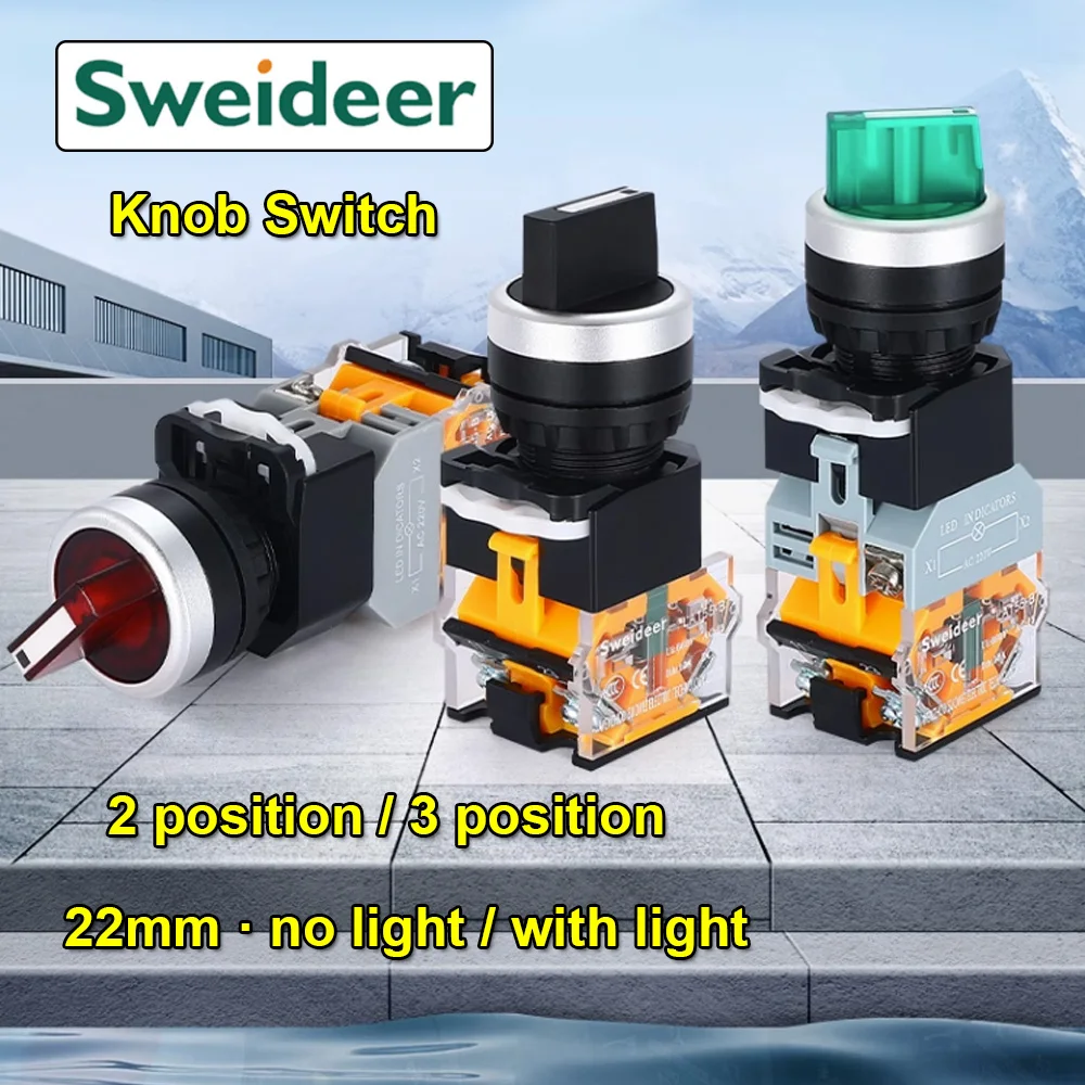 Light-Toggle-Switch-on-Off-Knob-Switch-2-3Position-Self-Reset-Self-Lock ...