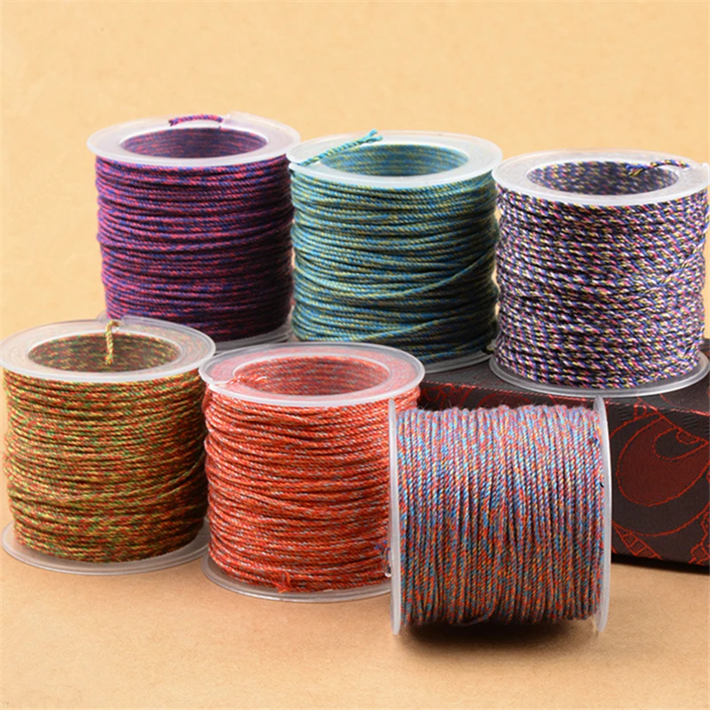 1mm Cotton Cord Thread Chinese Knot Macrame Cord Bracelet Braided ...