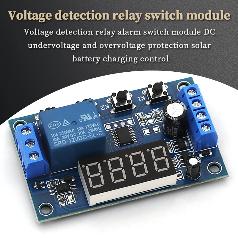 DC 12V Voltage Detection Relay Switch Board Charge and Discharge ...