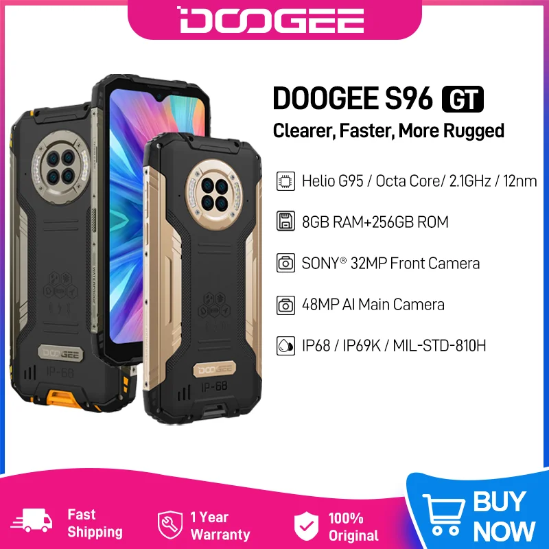 DOOGEE-S96GT-Rugged-Phone-8GB-RAM-256GB-ROM-Octa-Core-NFC-32MP-Front ...