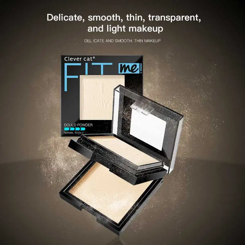 Matte-Face-Setting-Powder-Clear-Double-Layer-Pressed-Powder-Wet-Dry ...