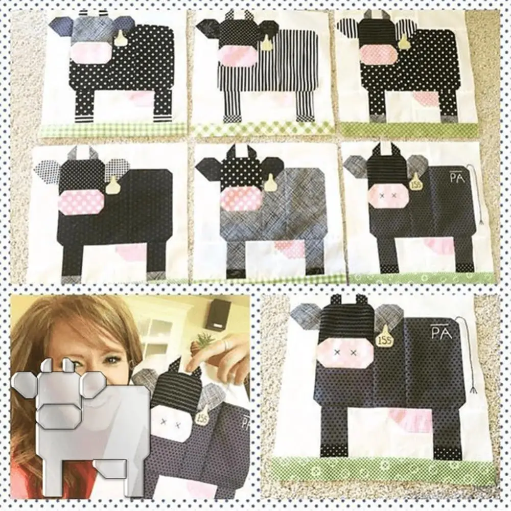 DIY-Cute-Cows-Quilt-Template-Set-Reusable-Acrylic-Sewing-Templates ...