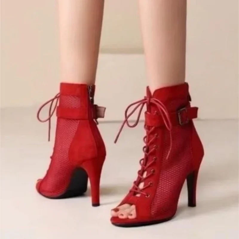 Chaussures-de-danse-jazz-de-haute-qualit-pour-femmes-talons-rouges-sexy ...