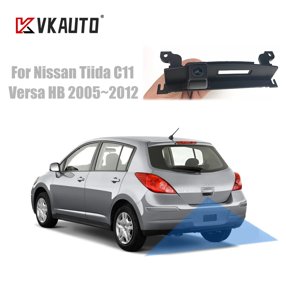 VKAUTO Rear View Camera For Nissan Tiida C11 Pulsar Latio Versa Hatch ...