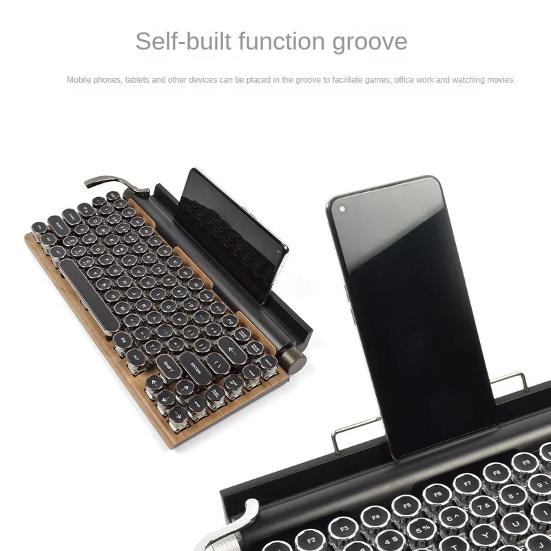 Steampunk Retro Mechanical Keyboard E-sports Game Office Wired Wireless ...