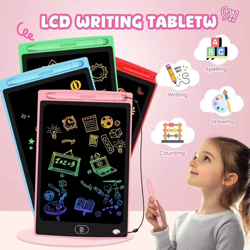 8.5 Inch LCD Colorful Writing Tablet,Reusable Teacher Educational Kids ...