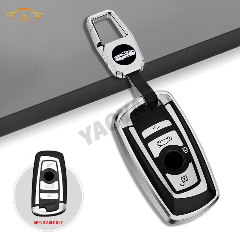 NEW-Aluminum-Car-Smart-Key-Case-Cover-Shell-Fob-For-BMW-3-5-7-Series ...