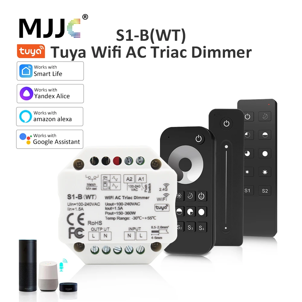 Tuya Smart Life Wifi Led Ac 110v 220v 240v Triac Dimmer Single Color ...