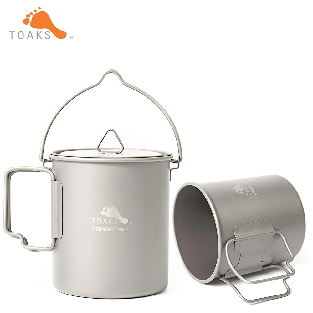 TOAKS-Titanium-750ml-POT-750-BH-and-CUP-450-Cup-Outdoor-Camping-Pot ...