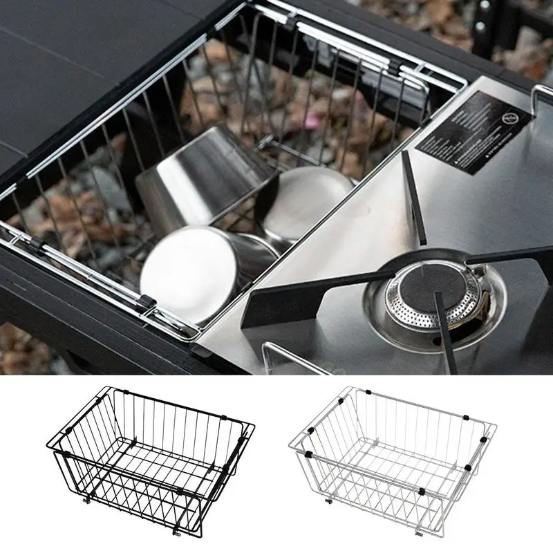 Camping-IGT-Unit-Folding-Basket-Iron-IGT-Table-Storage-Basket-Space ...