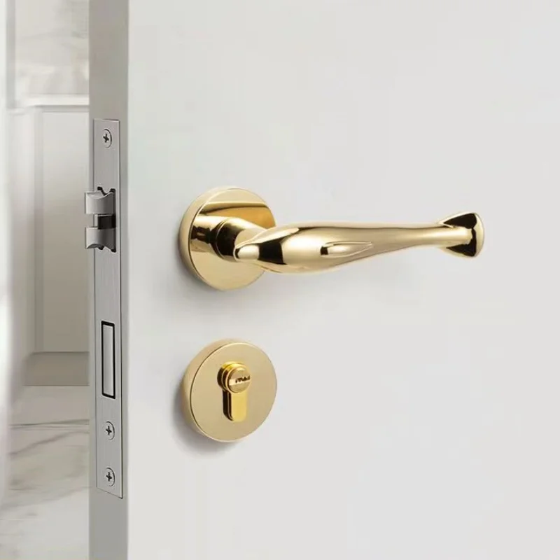 Golden-Dolphin-Indoor-Door-Lock-Mute-Split-Lock-Set-Personality ...