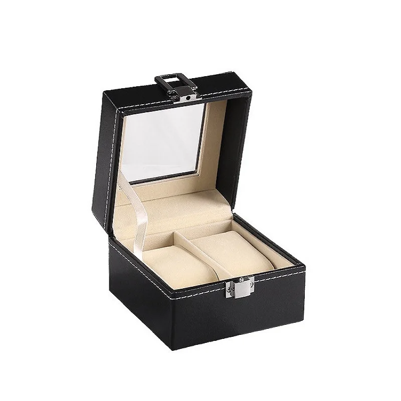 Promotion-2-Slots-Watch-Storage-Box-PU-Leather-Watch-Organizer ...