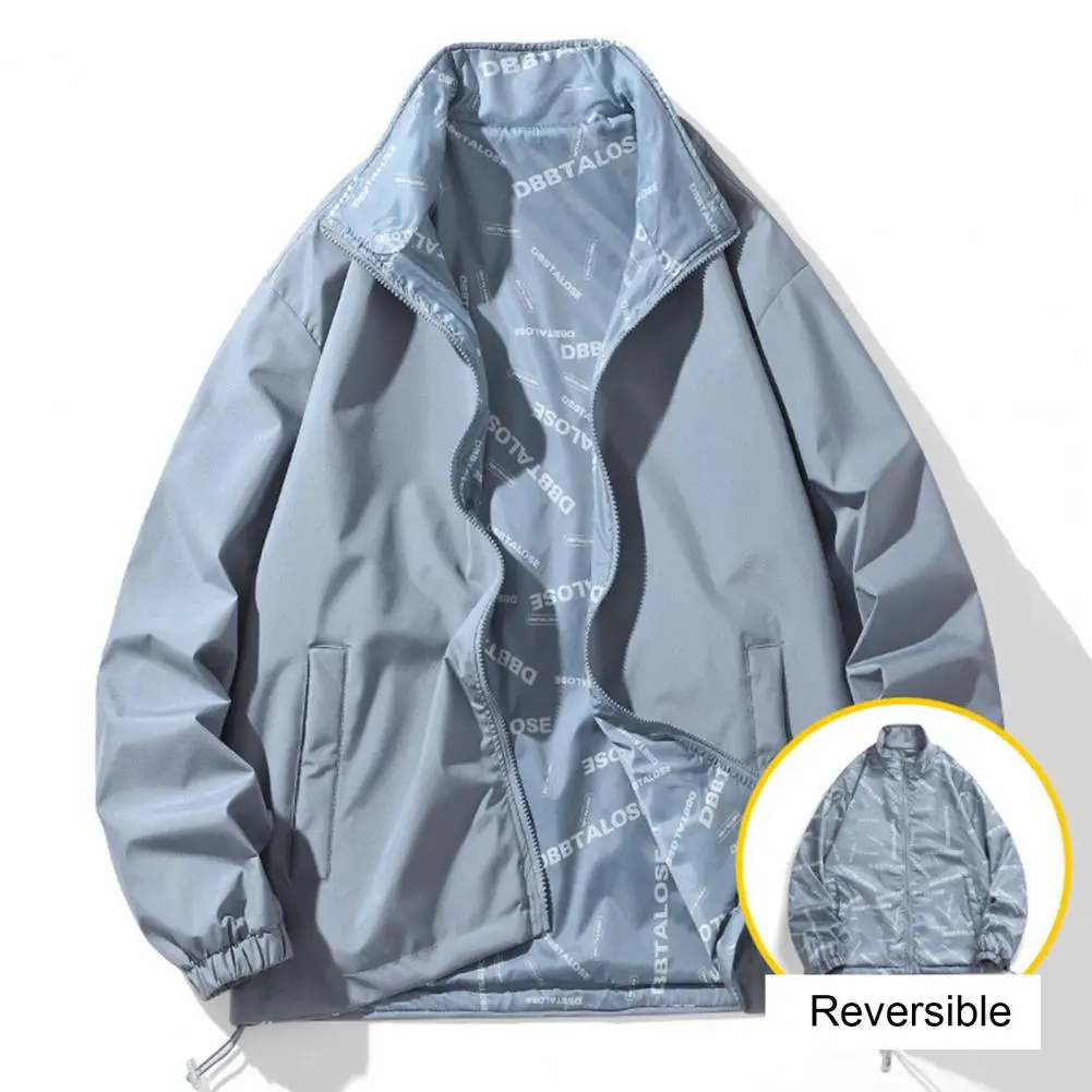 Casual-Jacket-Smooth-Reversible-Men-s-Outdoor-Jacket-Windproof-Stand ...