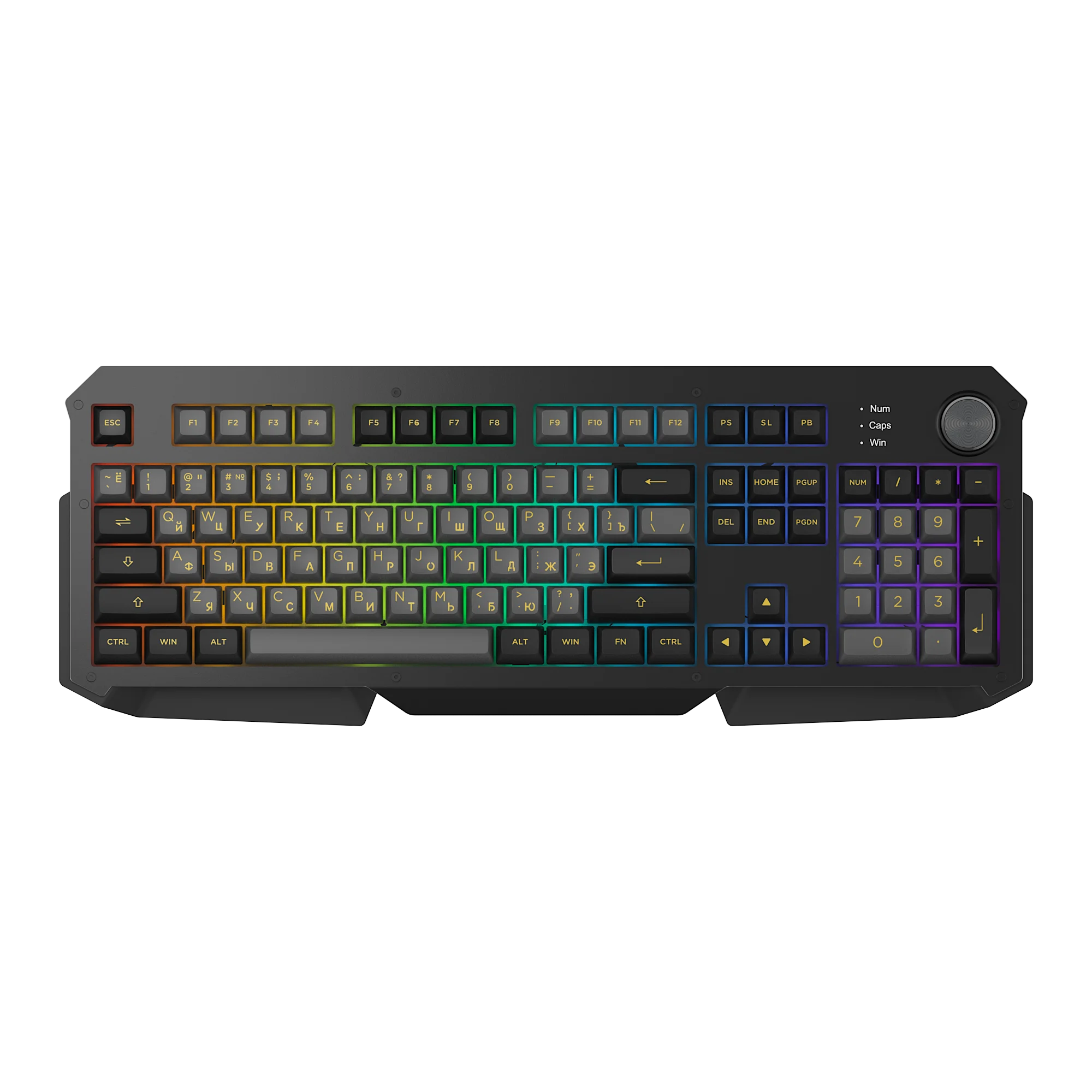 AKKO-Black-Gold-6104-Russian-Mechanicial-Keyboard-Wired-RGB-Backlit-104 ...