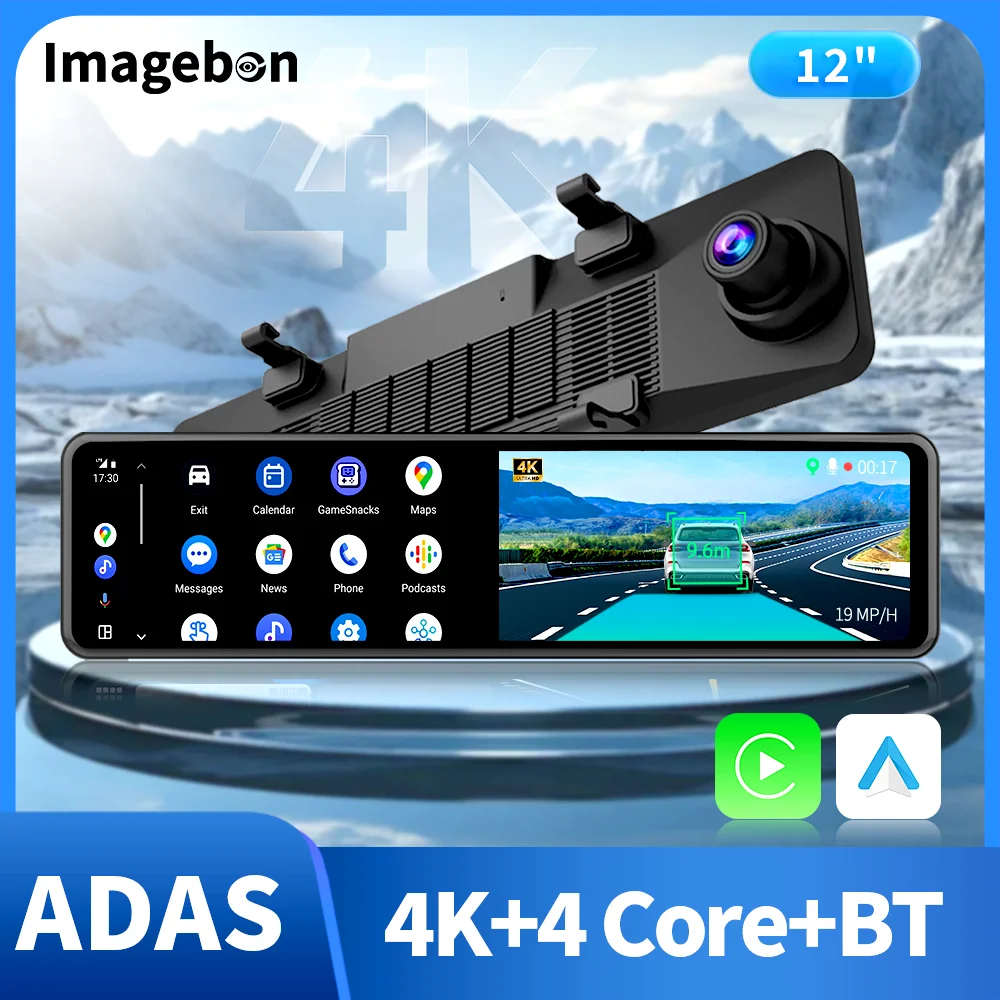 Imagebon-12-Inch-Rearview-Mirror-Camera-CarPlay-Android-Auto-ADAS-Car ...