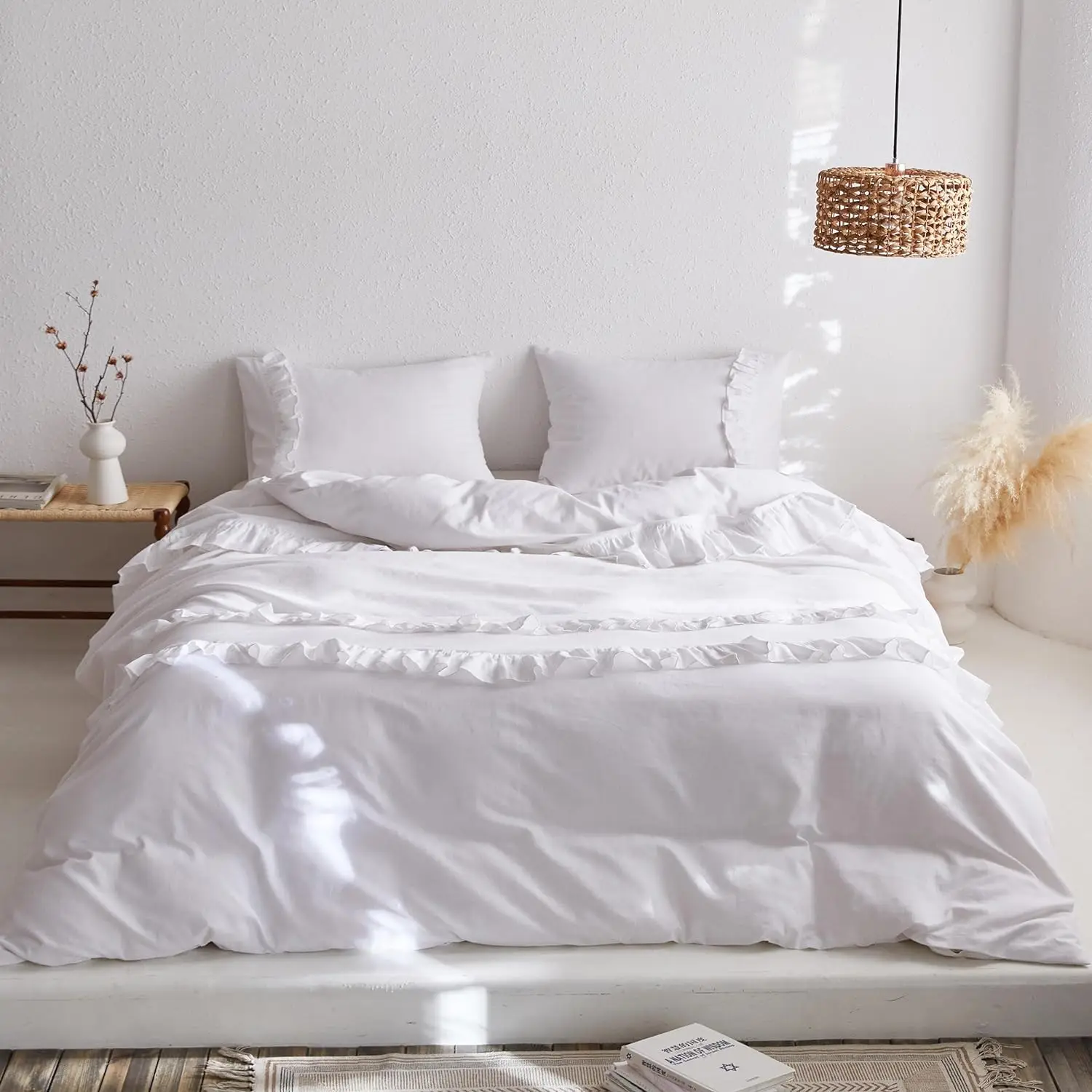 Simple-Opulence-Bedding-Set-Blended-3Pcs-Ruffled-with-Vintage-Shabby ...