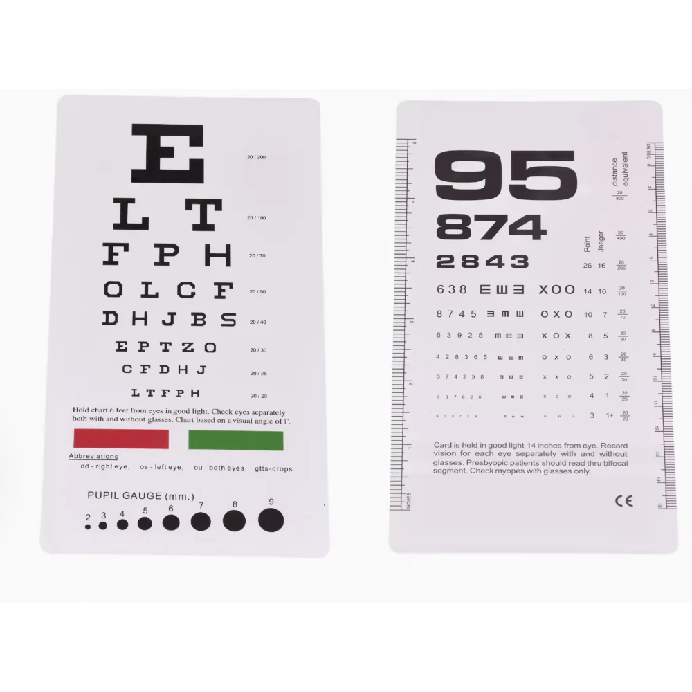 1PC-Double-sided-Standard-Eye-Test-Chart-Eyesight-Testing-Wall-Visual ...