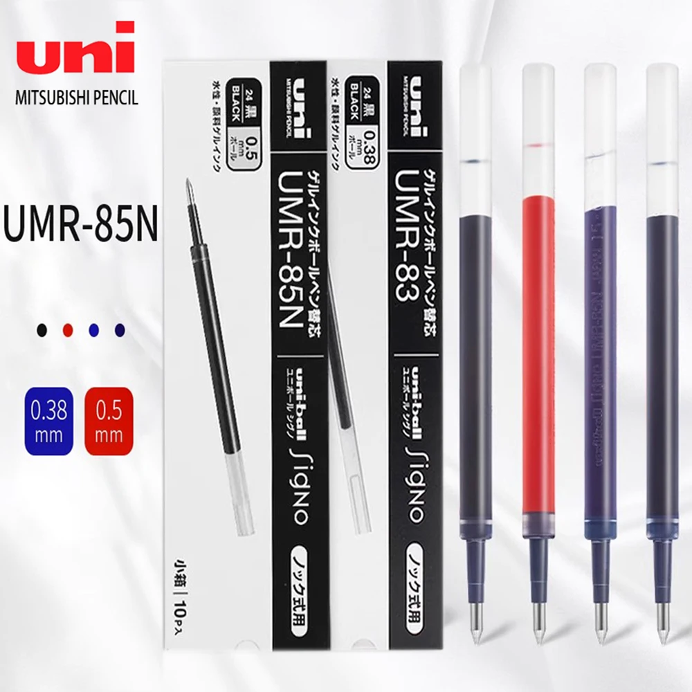 10 יח'/קופסה UNI ריפיל UMR-83/85N ריפיל עט ג'ל דחיפה 0.38/0.5mm עבור ...